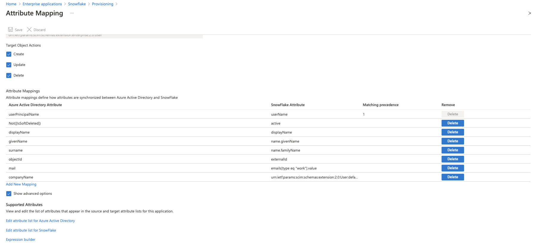 HowTo: Set up Snowflake custom attributes in Azure AD SCIM user ...